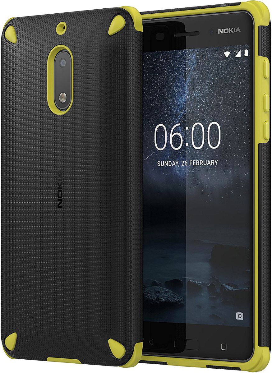 Nokia CC-501 Rugged Impact Case Nokia 6 Lemon Black | GSMpunt.nl