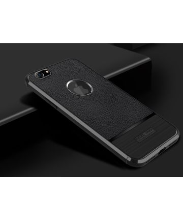 Apple iPhone 6S / 6 Rugged Armor Brushed TPU Hoesje Zwart | GSMpunt.nl