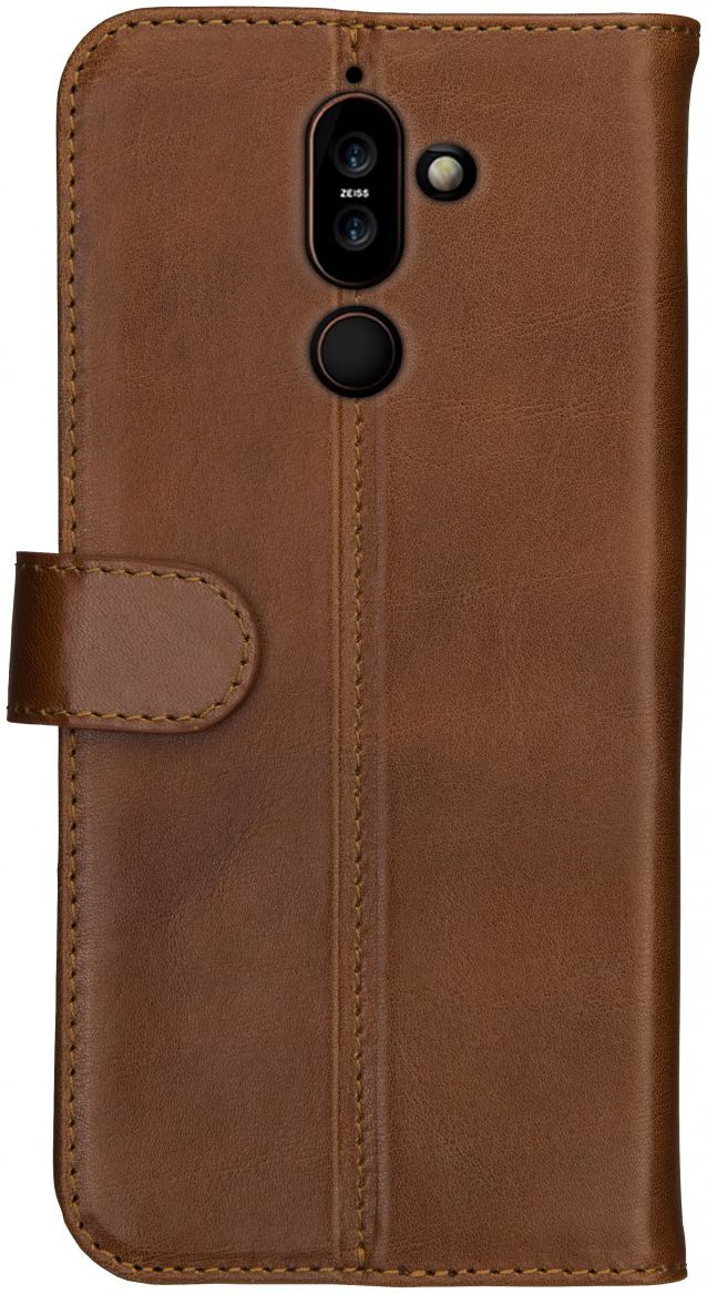 Rosso Deluxe Nokia 7 Plus Hoesje Echt Leer Book Case Bruin | gsmpunt