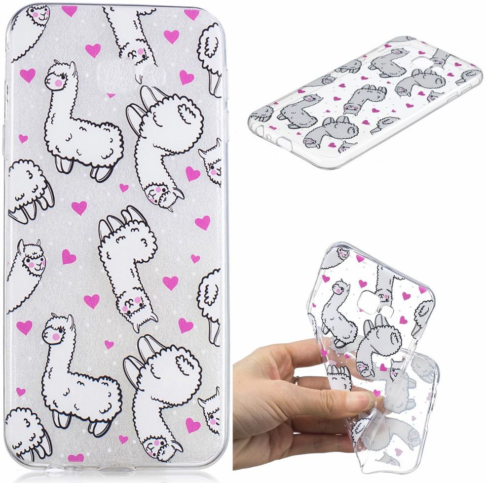 Samsung Galaxy J4 Plus TPU Hoesje Print Alpaca | GSMpunt.nl