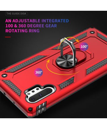 Samsung Galaxy Note 10 Plus Hybride Kickstand Hoesje Rood | GSMpunt.nl