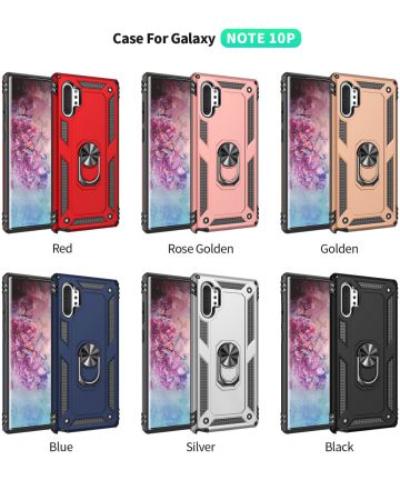 Samsung Galaxy Note 10 Plus Hybride Kickstand Hoesje Rood | GSMpunt.nl