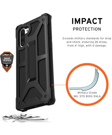 Urban Armor Gear Monarch Hoesje Samsung Galaxy Note 10 Black | GSMpunt.nl