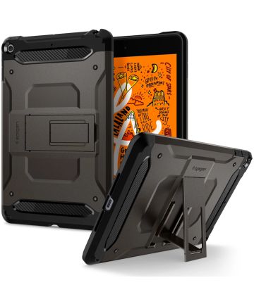 Spigen Tough Armor TECH Case Apple iPad Mini 5 Gunmetal | GSMpunt.nl