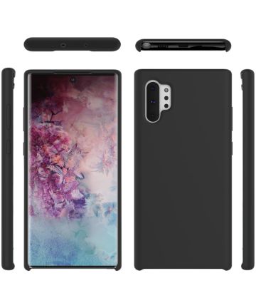Galaxy Note 10 Plus Soft Siliconen Hoesje Zwart | GSMpunt.nl