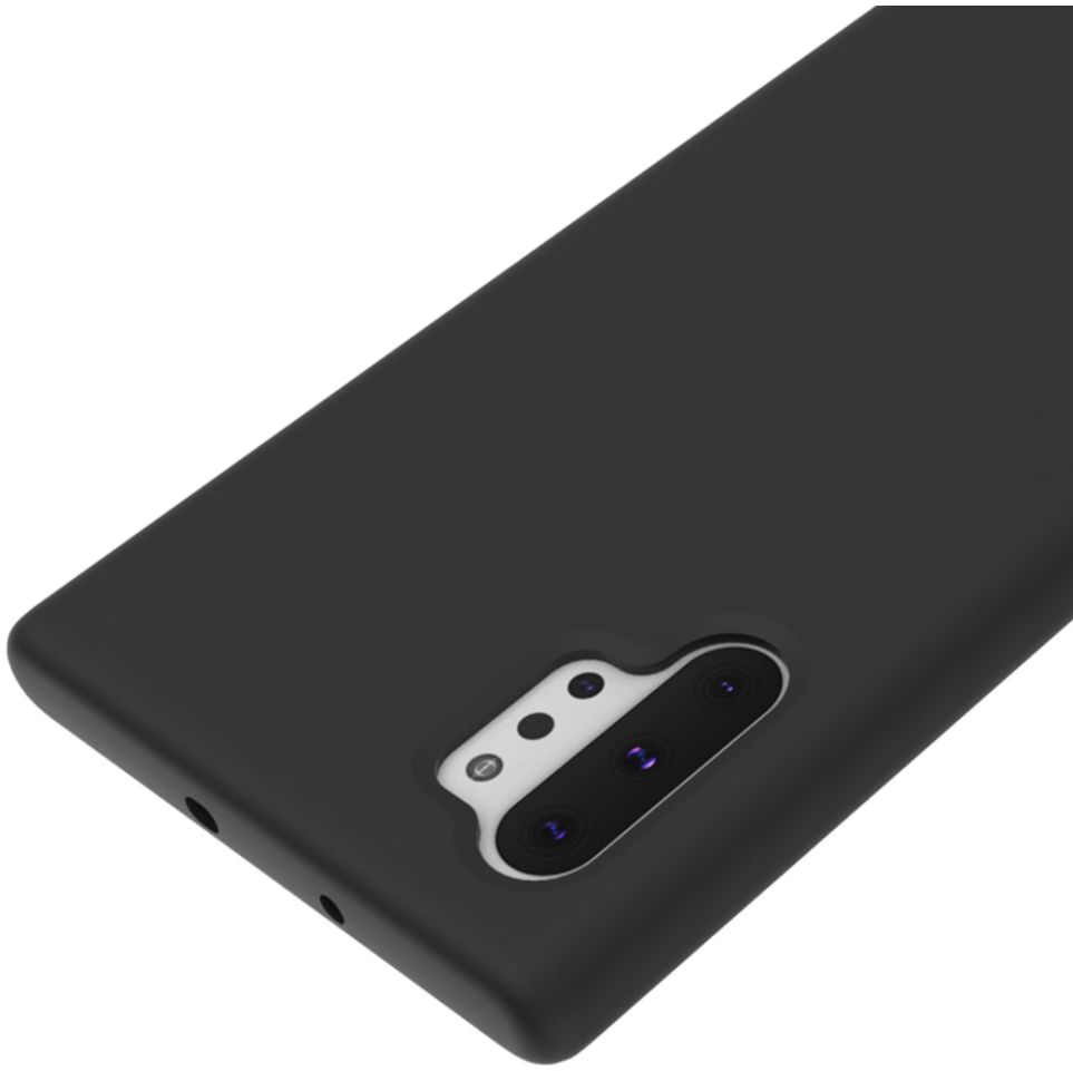 Galaxy Note 10 Plus Soft Siliconen Hoesje Zwart | gsmpunt