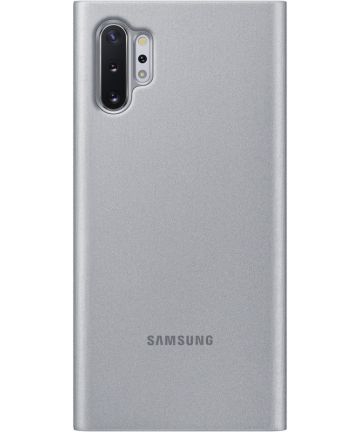 Samsung Galaxy Note 10 Plus Clear View Stand Cover Zilver | GSMpunt.nl