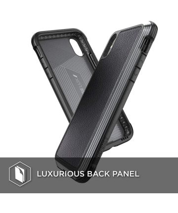 Raptic Lux Apple iPhone XS / X Hoesje Leather Zwart | GSMpunt.nl