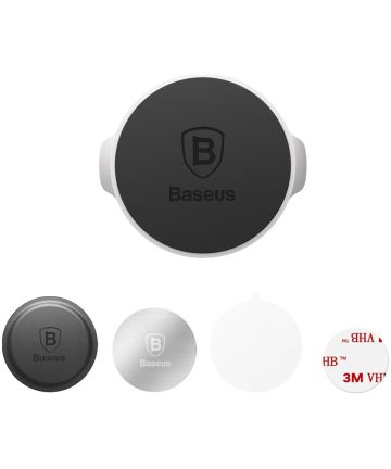 Baseus Small Ears Universele Magnetische Telefoonhouder Zilver | GSMpunt.nl