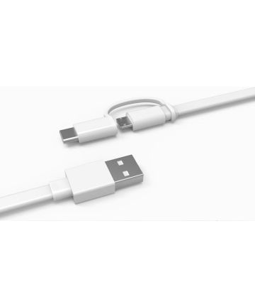 Huawei Duo Kabel USB-C Micro USB 1.5 Meter Wit | GSMpunt.nl