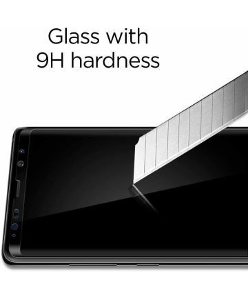 Spigen Galaxy Note 8 Curved Tempered Glass Screen Protector Zwart ...