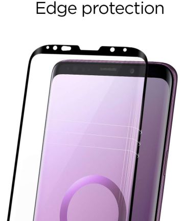 Spigen Samsung Galaxy S9 Curved Tempered Glass Screen Protector Zwart ...