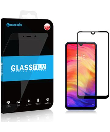 Xiaomi Redmi Note 7 Full Cover Tempered Glass Zwart | GSMpunt.nl