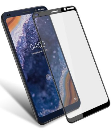 Nokia 9 PureView IMAK Volledig Dekkende Tempered Glass Zwart | GSMpunt.nl