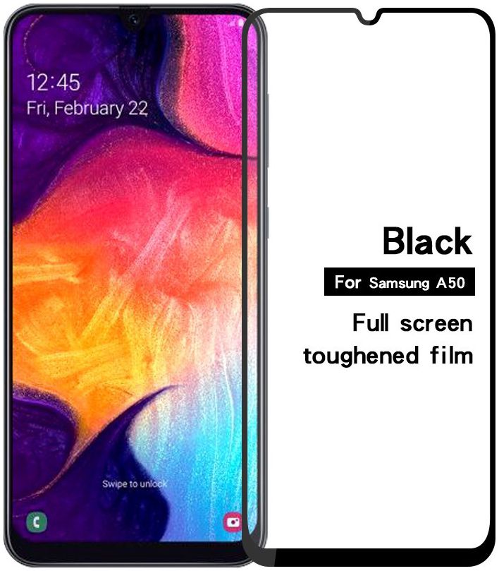 Samsung Galaxy A50 Volledig Dekkende Tempered Glass Screen Protector ...