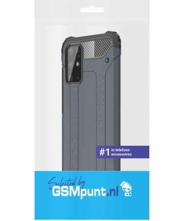 Samsung Galaxy S20 Plus Hoesje Shock Proof Hybride Back Cover Blauw | GSMpunt.nl