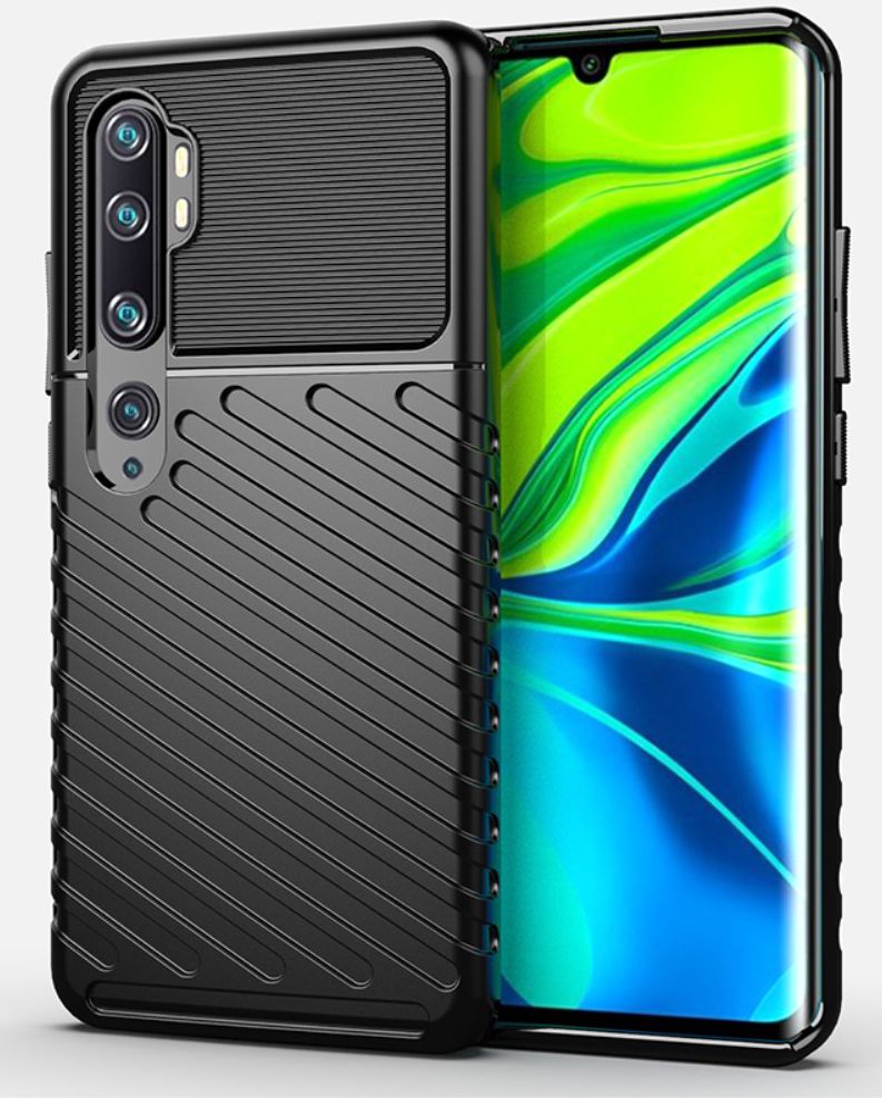 Xiaomi Mi Note 10 (Pro) Twill Thunder Texture Back Cover Zwart | GSMpunt.nl
