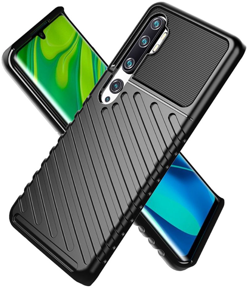 Xiaomi Mi Note 10 (Pro) Twill Thunder Texture Back Cover Zwart | GSMpunt.nl