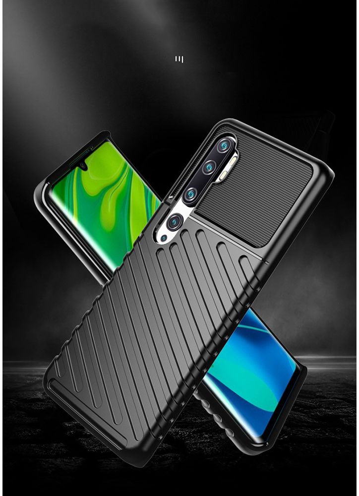 Xiaomi Mi Note 10 (Pro) Twill Thunder Texture Back Cover Zwart | GSMpunt.nl