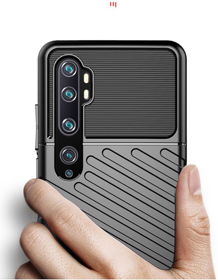 Xiaomi Mi Note 10 (Pro) Twill Thunder Texture Back Cover Zwart | GSMpunt.nl