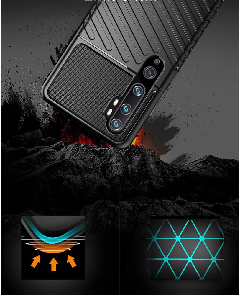 Xiaomi Mi Note 10 (Pro) Twill Thunder Texture Back Cover Zwart | GSMpunt.nl