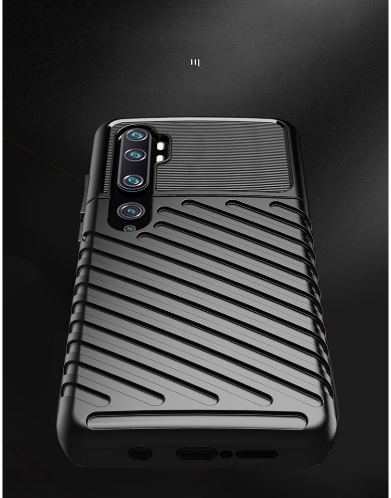Xiaomi Mi Note 10 (Pro) Twill Thunder Texture Back Cover Zwart | GSMpunt.nl