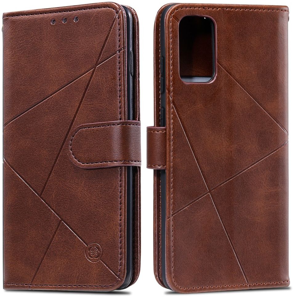 Samsung Galaxy S20 Plus Hoesje Wallet Book Case Voor Pasjes Line Bruin | gsmpunt