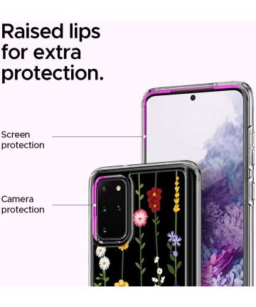 Spigen Ciel by Cyrill Cecile Samsung S20 Plus Hoesje Flower Garden | GSMpunt.nl