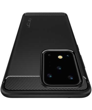 Spigen Rugged Armor Samsung Galaxy S20 Ultra Hoesje Zwart | GSMpunt.nl