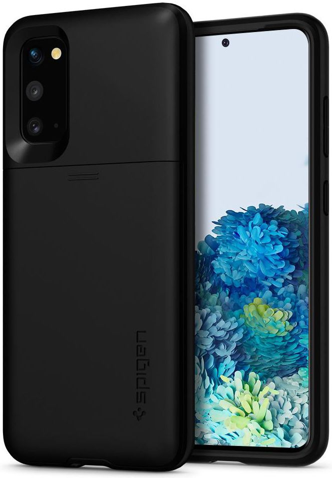 Spigen Slim Armor Card Holder Case Samsung Galaxy S20 Hoesje Zwart | gsmpunt