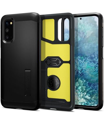 Spigen Tough Armor Samsung Galaxy S20 Hoesje Zwart | GSMpunt.nl