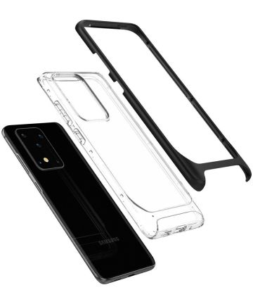 Spigen Neo Hybrid Samsung Galaxy S20 Ultra Hoesje Transparant/Zwart | GSMpunt.nl