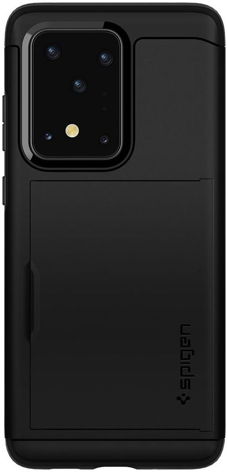 Spigen Slim Armor Card Holder Case Samsung Galaxy S20 Ultra Zwart | gsmpunt