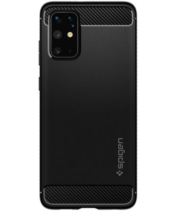 Spigen Rugged Armor Samsung Galaxy S20 Plus Hoesje Zwart | GSMpunt.nl
