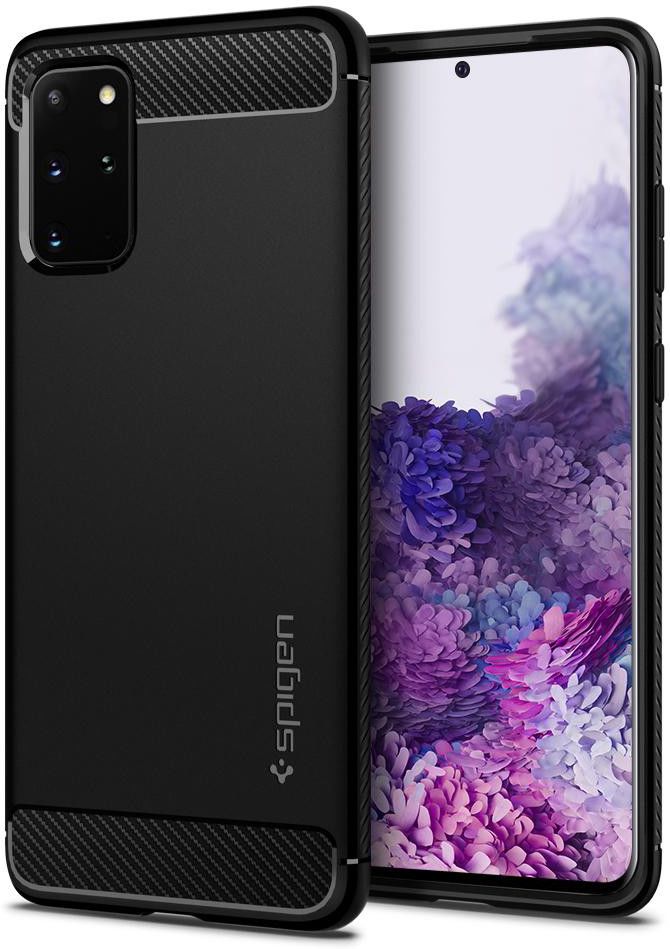 Spigen Rugged Armor Samsung Galaxy S20 Plus Hoesje Zwart | gsmpunt