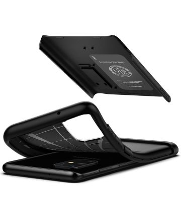 Spigen Slim Armor Samsung Galaxy S20 Plus Hoesje Zwart | GSMpunt.nl