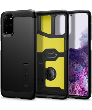 Spigen Tough Armor Samsung Galaxy S20 Plus Hoesje Zwart | GSMpunt.nl