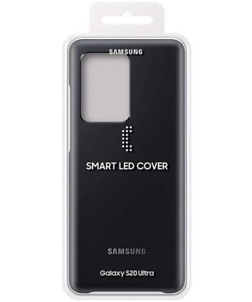 Origineel Samsung Galaxy S20 Ultra Hoesje LED Back Cover Zwart | GSMpunt.nl