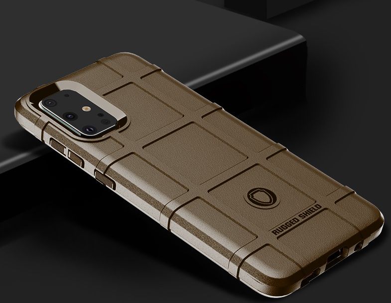 Samsung Galaxy S20 Plus Hoesje Shock Proof Rugged Shield Bruin | GSMpunt.nl