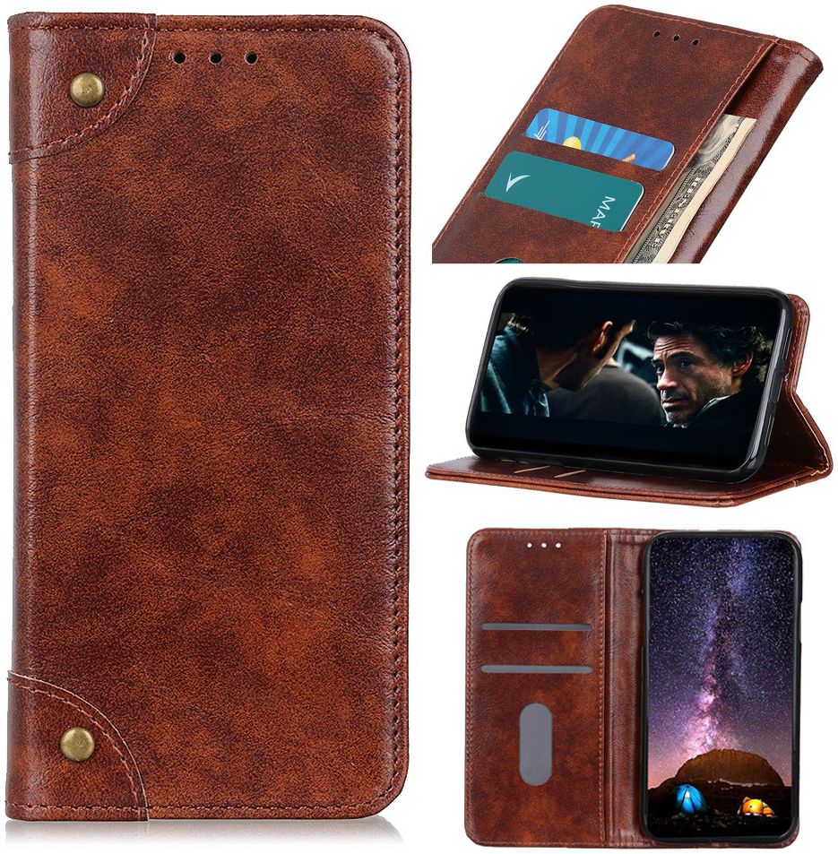 Samsung Galaxy S20 Hoesje Wallet Book Case Voor Pasjes Kunstleer Bruin | GSMpunt.nl