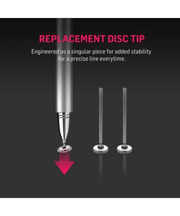 Adonit Jot Pro 4 Stylus Pen Met Disc Tip Universeel Zilver | GSMpunt.nl