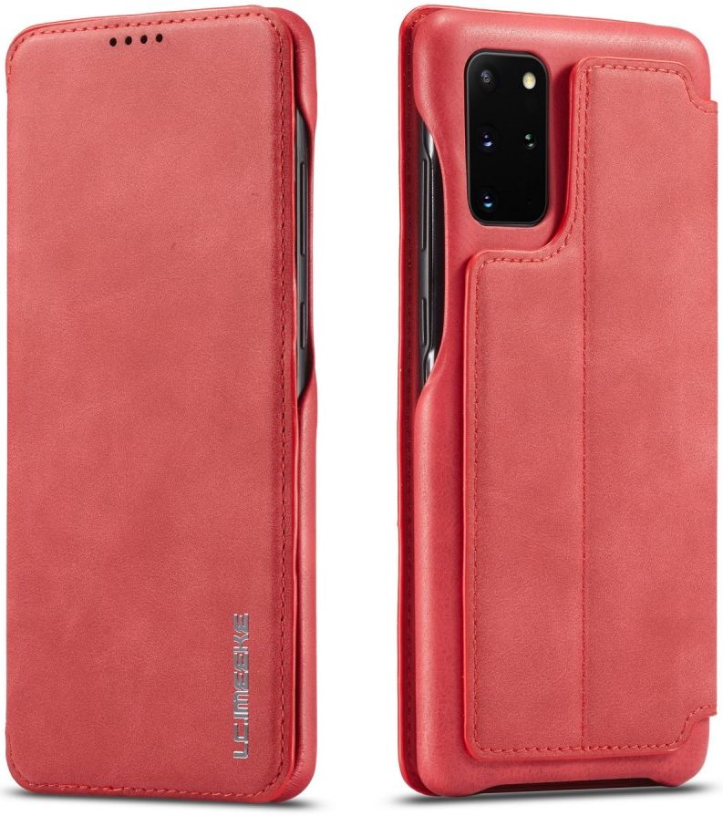 Samsung Galaxy S20 Plus Hoesje Retro Bookcase met Kaarthouder Rood | GSMpunt.nl