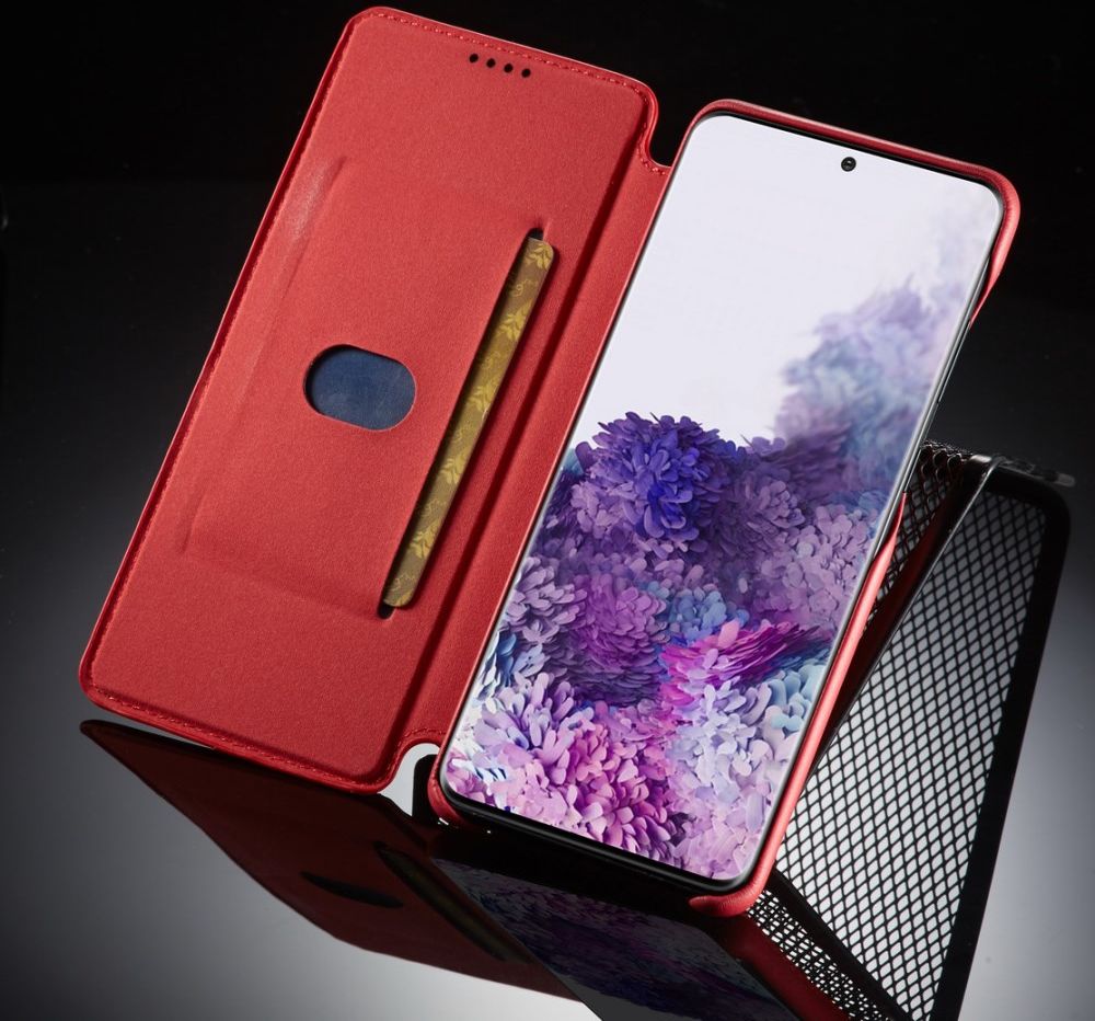 Samsung Galaxy S20 Plus Hoesje Retro Bookcase met Kaarthouder Rood | GSMpunt.nl