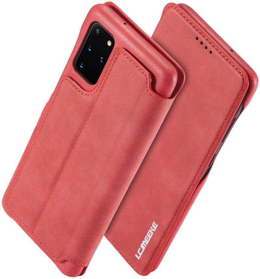 Samsung Galaxy S20 Plus Hoesje Retro Bookcase met Kaarthouder Rood | GSMpunt.nl