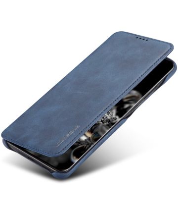 Samsung Galaxy S20 Ultra Hoesje Retro Bookcase met Kaarthouder Blauw | GSMpunt.nl