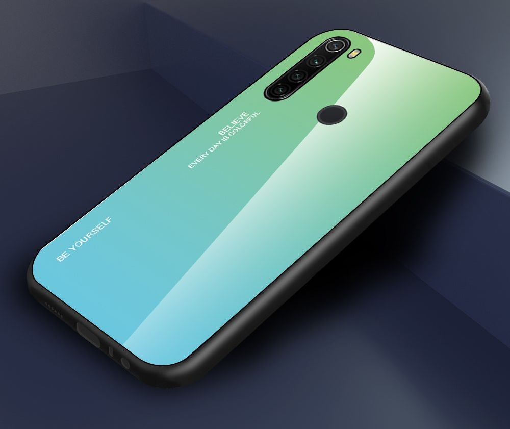 Xiaomi Redmi Note 8T Hoesje Hybride Tempered Glass Blauw | gsmpunt