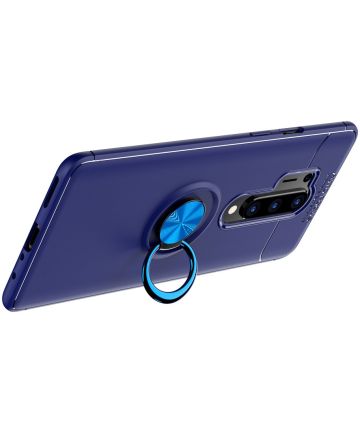 OnePlus 8 Hoesje met Kickstand Ring Blauw | GSMpunt.nl