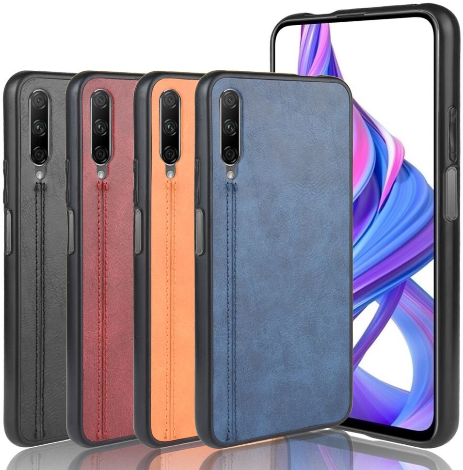 Huawei P Smart Pro Hoesje Kunstleer Coating Zwart | gsmpunt