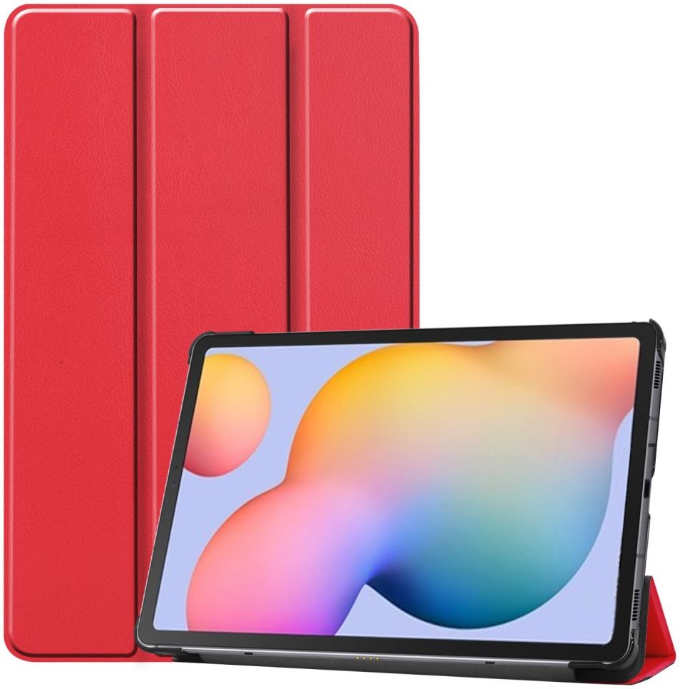 Samsung Galaxy Tab S6 Lite Hoesje Tri-Fold Rood | gsmpunt