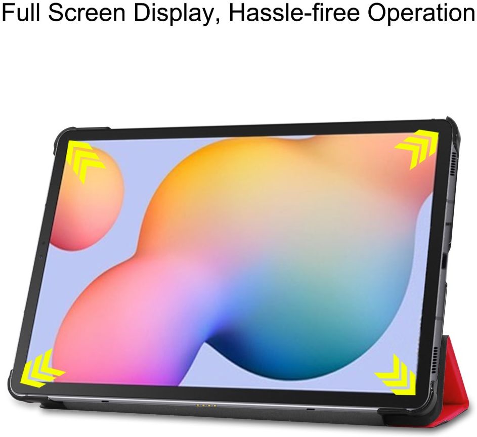 Samsung Galaxy Tab S6 Lite Hoesje Tri-Fold Rood | gsmpunt